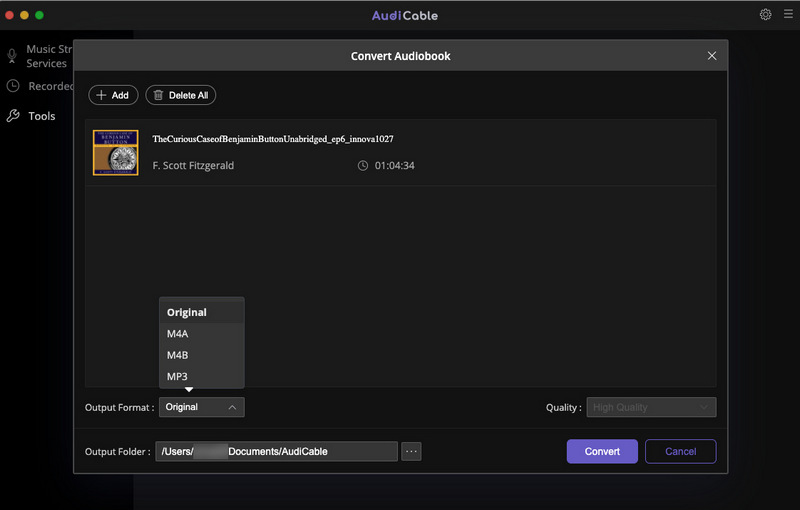 Online Tutorial of AudiCable Audio Recorder for Mac