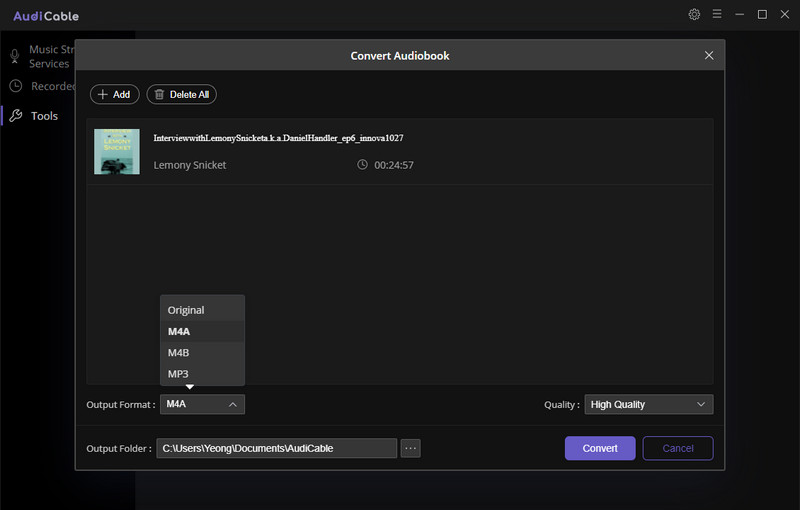 Online Tutorial of AudiCable Audio Recorder for Windows